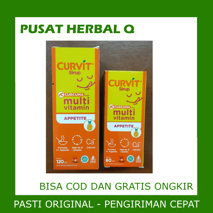 CURVIT SYRUP MULTIVITAMIN ANAK PENAMBAH NAFSU MAKAN DAYA TAHAN TUBUH ...