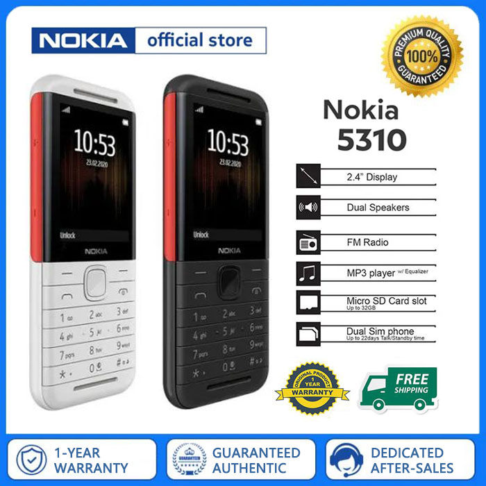 Hot Sale Nokia 5310 Dual Sim Nokia Basic Keypad Phone Candy Bar Phone ...