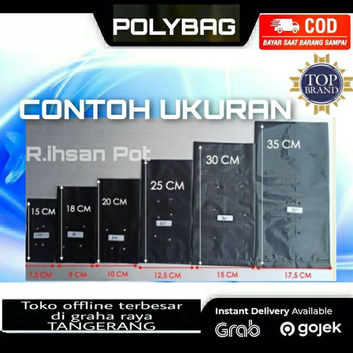 Polibag 12x12cm isi 100 Pcs Untuk Semai Benih Polybag Polibek Kecil ...