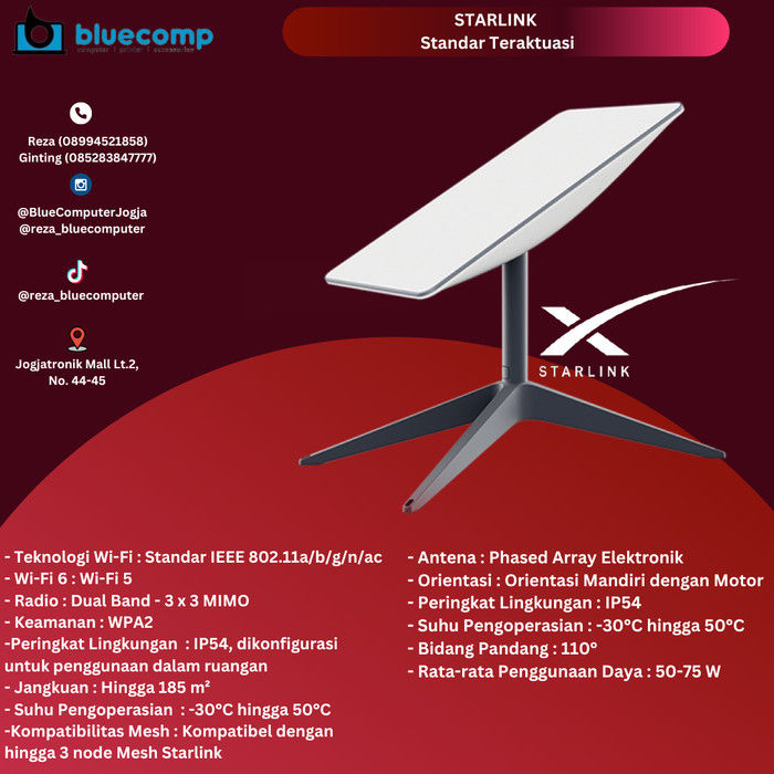 STARLINK Standard Internet Kit Satellite Antenna & WiFi Router Kit ...