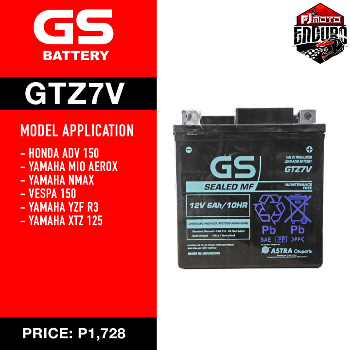 GS Battery GTZ7V Maintenance Free | Lazada PH
