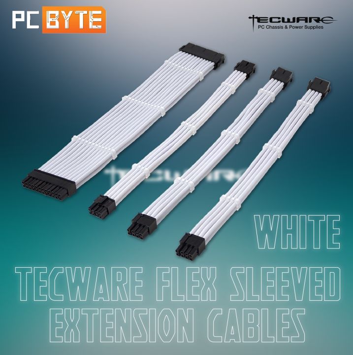 Tecware FLEX - PSU Sleeved Extension Cables (White) | Lazada