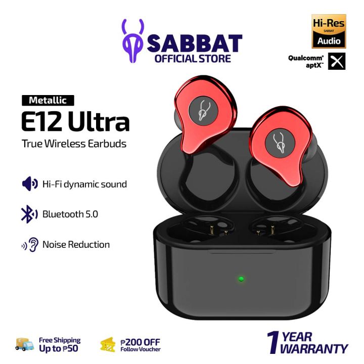 Sabbat E12 Ultra Metallic Series TWS Qualcomm Bluetooth 5.0 Earphone ...