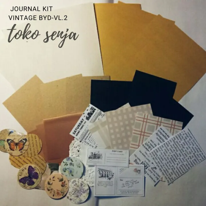 FLASHSALE Journal Kit Journaling Vintage 40 pcs [BYD - vol 02 ...