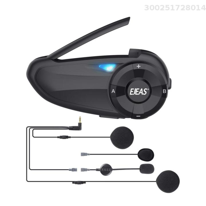 EJEAS Q7 800m BT Motorcycle Helmet Intercom with FM Function and APP ...