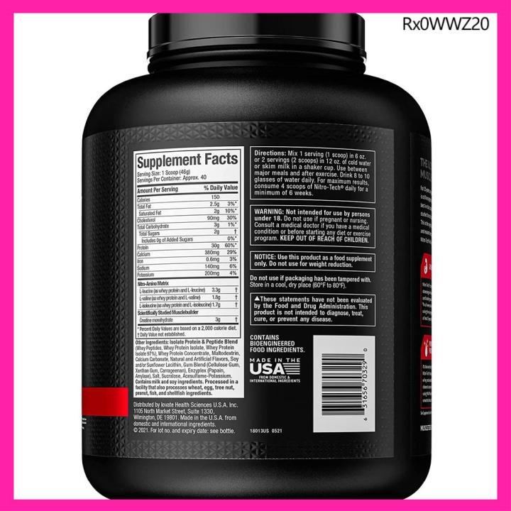 Muscletech - Nitrotech Whey Protein 4lbs Nitro Tech Whey Muscle Gainer ...