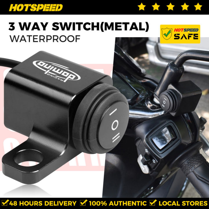 HOTSPEED 3 Way Switch Mini Driving Light Switch Push Button Switch For ...