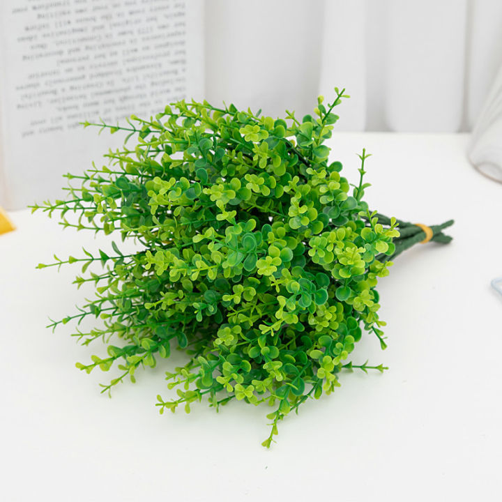 7-pronged simulated plant grass plastic grass gardening flower ...