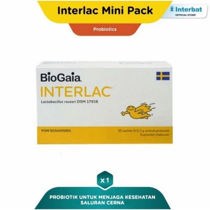 Interlac Probiotik Mini Pack 30 Sachet - Menjaga saluran pencernaan ...