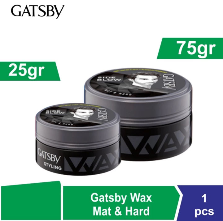 GATSBY Hair Styling Wax Side Blow 75gr/25gr - Mat & Hard | Lazada Indonesia