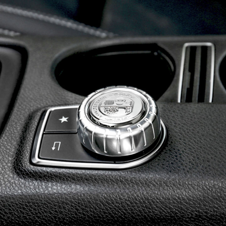 29mm Nickel alloy Multimedia A/C Knob logo for Mercedes Benz affalterbach AMG Apple tree Badge ...