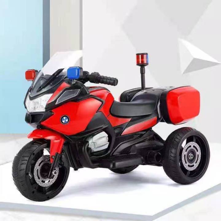 Children's Electric Motorcycle Boy Toy Charging Stroller Baby Tricycle ...