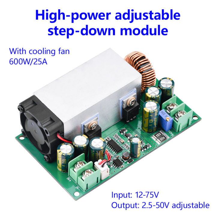 DC-DC Buck Converter Step Down Module DC 12V-75V to 5-48V 25A ...