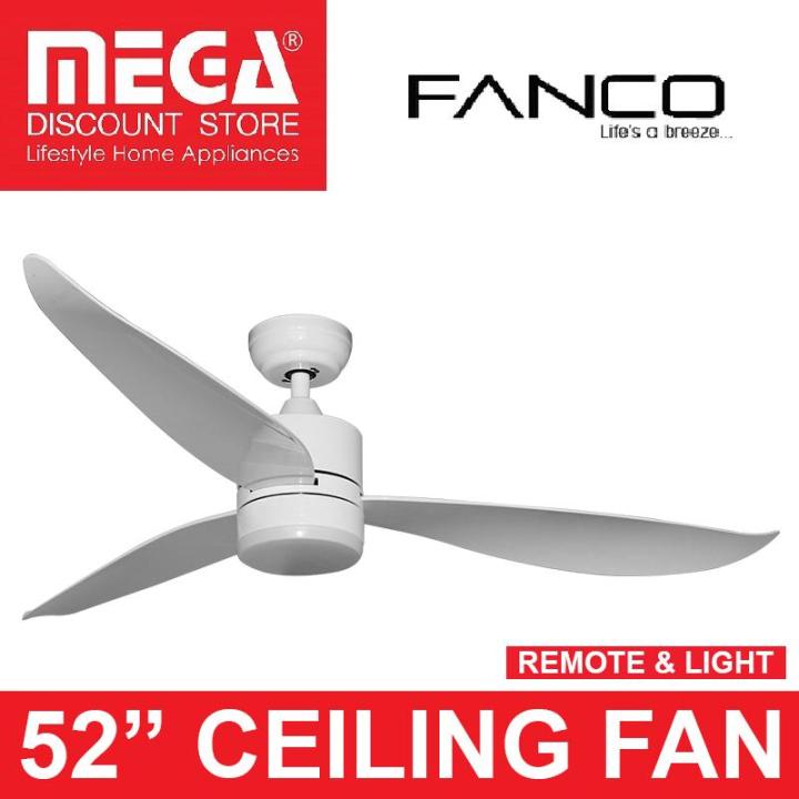 FANCO 36 /46 /52 F-STAR DC CEILING FAN WITH REMOTE AND LIGHT | Lazada ...
