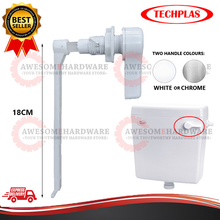 (FRONT HANDLE) TECHPLAS 1048-DIY 1049-DIY PVC TOILET CISTERN FLUSH PULL FOR LOW LEVEL TOILET ...