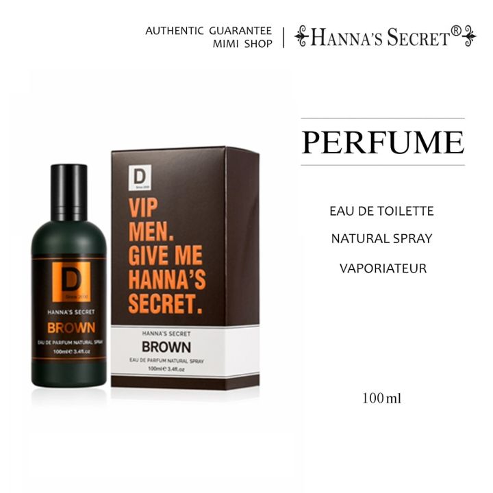 VIP MEN. GIVE ME HANNA'S SECRET. Hanna's Secret BROWN eau de parfum ...