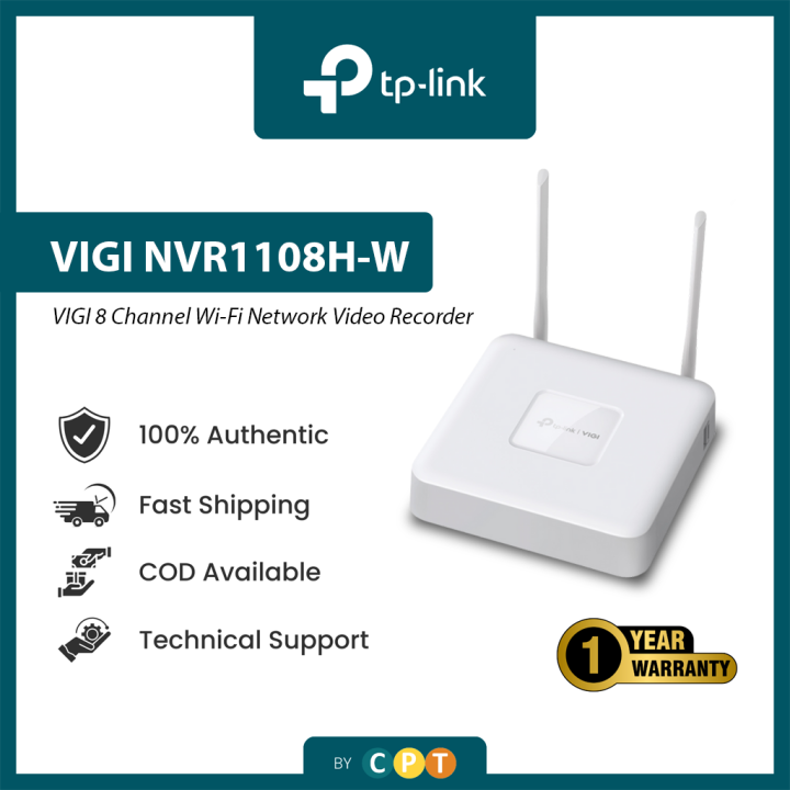 TP-Link VIGI NVR1108H-W VIGI 8 Channel Wi-Fi Network Video Recorder ...