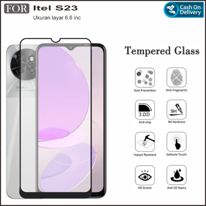 TEMPERED GLASS FULL ITEL A60 / A60S / ITEL S23 / ITEL P40 / VISION 1 PLUS / VISION 3 PLUS ...