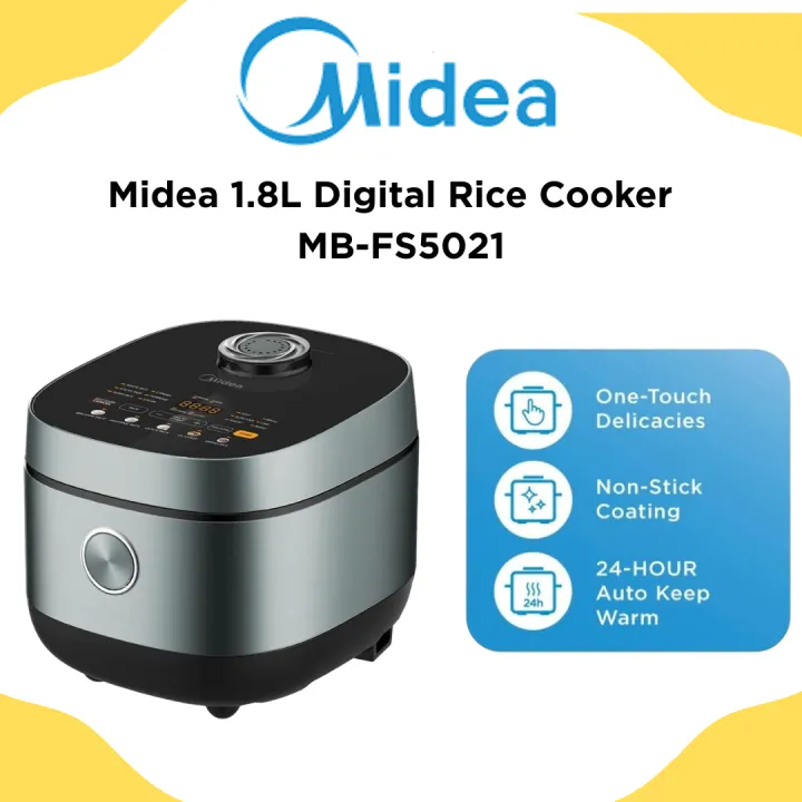 Midea 1.8L Digital Rice Cooker With 17 Preprogrammed Menus & 2 ...