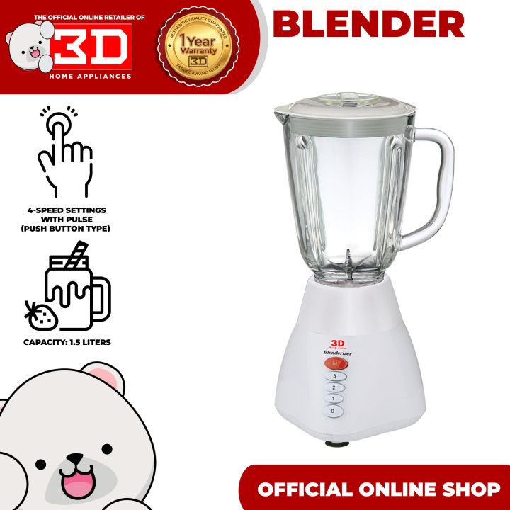 3D Electric Blender BL-211G 1.5L | Lazada PH