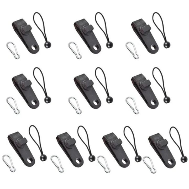 Tent Clips Heavy Duty Tarp Clips Lock Grip Tarp Clamps with Ball Bungee ...