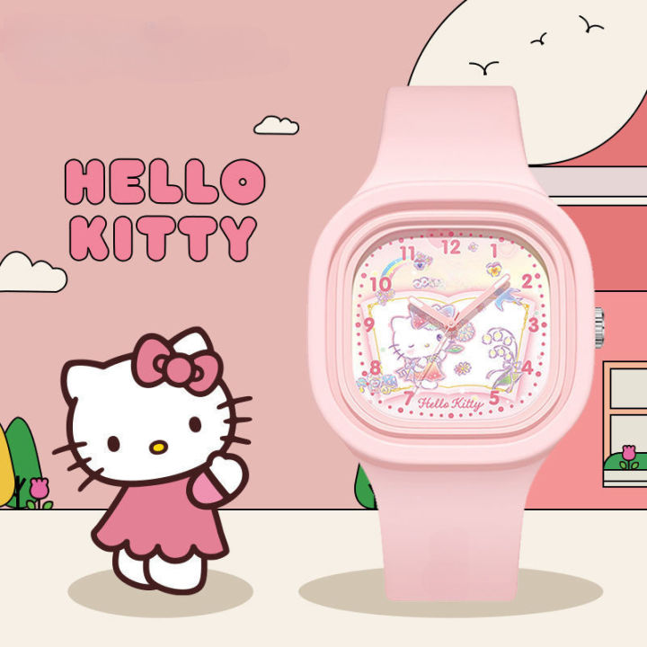 Kids Sanrio Cartoon Watches Candy Colored Dial Strap Watch Children's ...