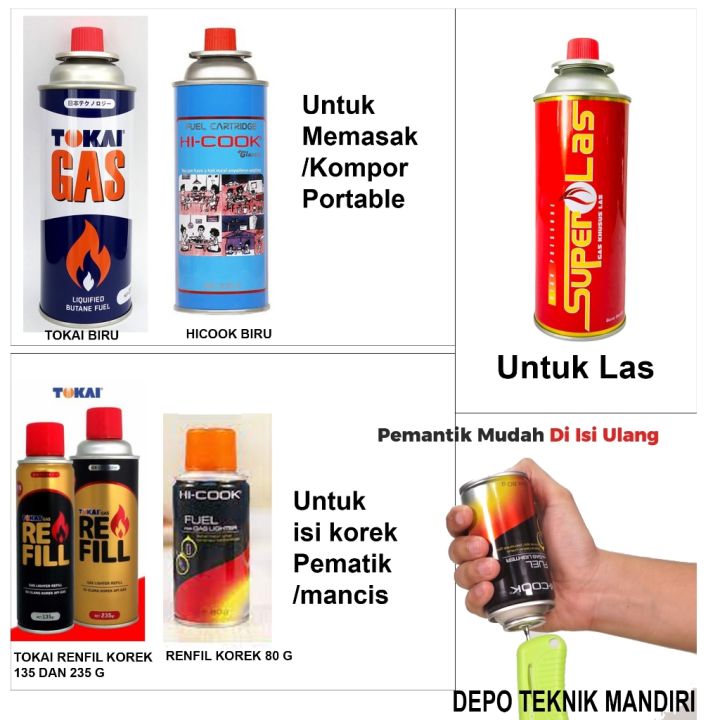 GAS KALENG PORTABLE ORIGINAL SEGEL PABRIK | Lazada Indonesia