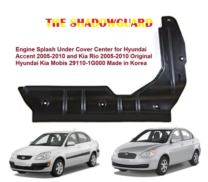 Engine Splash Guard Engine Undercover Center for Hyundai Accent 2005 ...