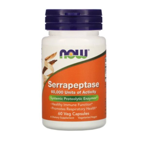NOW Foods, Serrapeptase, 60 Veg Capsules | Lazada