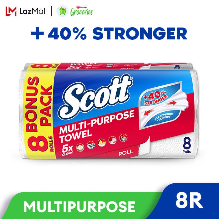 Scott Multi Purpose Kitchen Towel 50S x (6 + 2) | Lazada