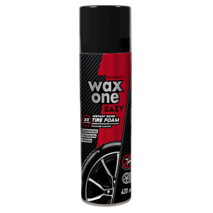 WAX ONE แว็กซ์วัน สเปรย์โฟม เคลือบเงา ยางรถ ขนาด420มล. | Lazada.co.th