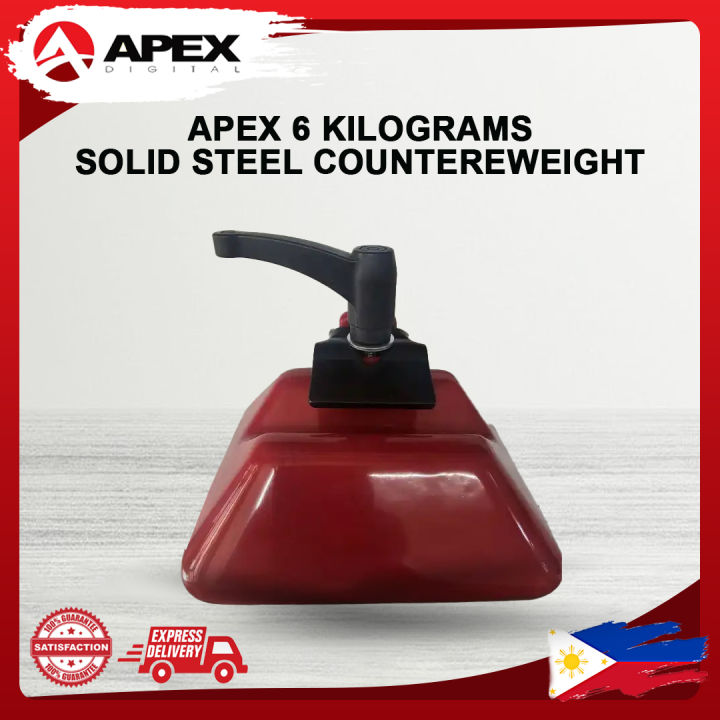 APEX 6KG Solid Steel Counterweight (RED) | Lazada PH