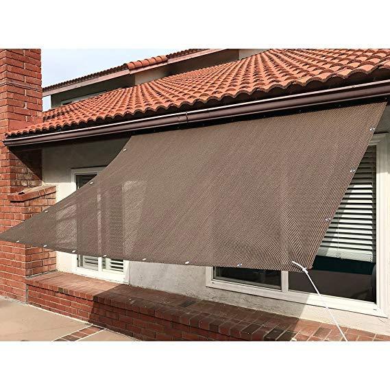 Sun Shade Mesh Canopy Awning Privacy Screen Window Cover 90% UV ...