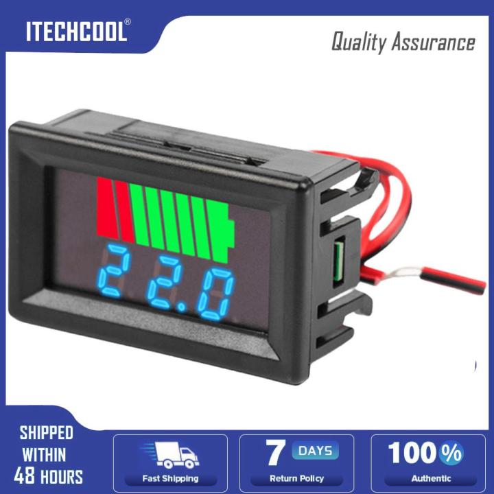 【Original】Car Battery Charge Level Indicator Volt Gauge Meter LED ...