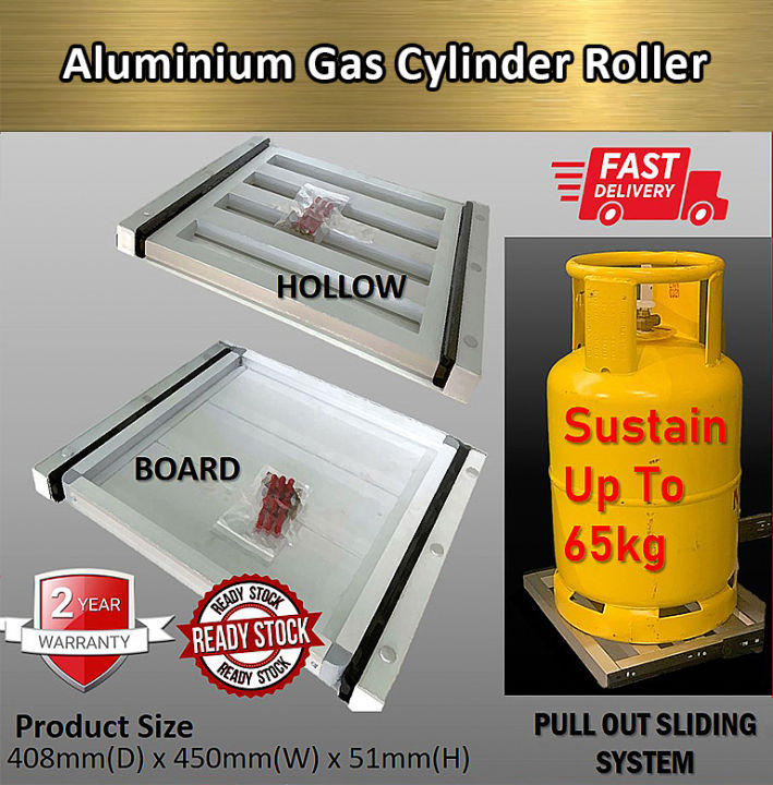 PREMIUM QUALITY Kitchen Cabinet Aluminium Gas Cylinder / Roller Slide ...