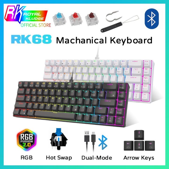 Royal Kludge RK61 RK68 RK84 RK G68 Mechanical Keyboard Wireless ...