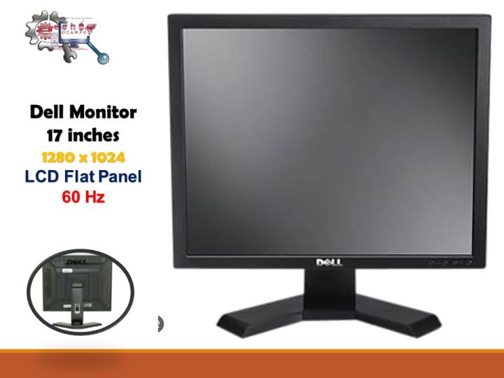 Computer Monitor Dell 1280 x 1024 Resolution 17" LCD Flat Panel for ...