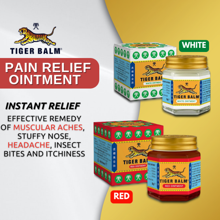 Tiger Balm Red Ointment and White Ointment - Plus (Bundle 10g / 30g ...