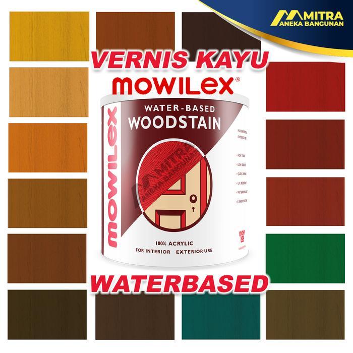 MOWILEX WOODSTAIN WATERBASED PLITUR KAYU PERNIS VERNIS POLITUR KAYU ...