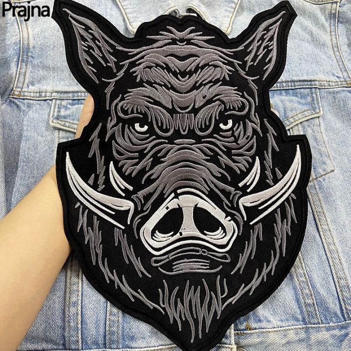 High quality♧ ☎ Punk Animal Large Back Embroidery Patch Iron On Patches ...
