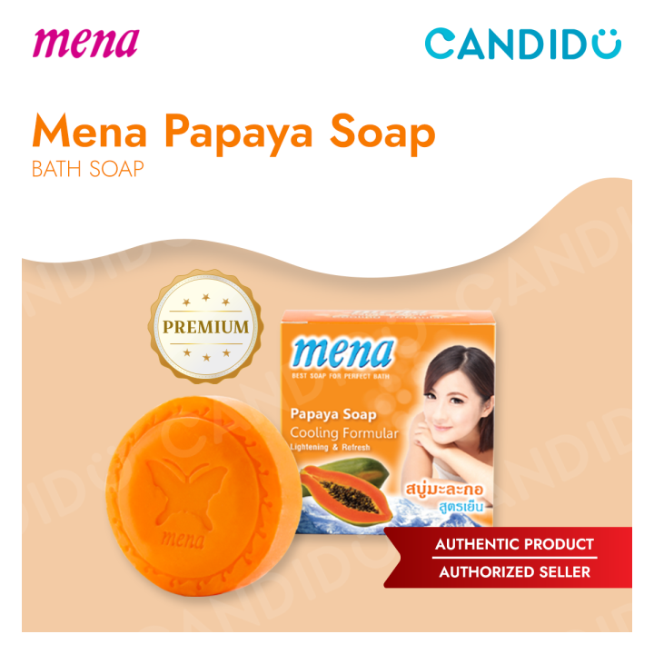 Mena Papaya Soap Face and Body Whitening with Cooling Formula Premium ...