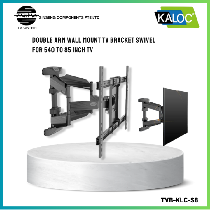 Kaloc S8 Double Arm full motion Wall Mount TV Brackets Swivel for 40 to ...