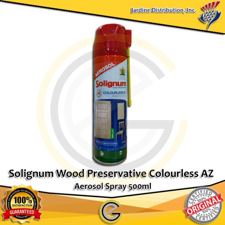 Jardine Solignum Wood Preservative Colourless - Aerosol Spray 500ml ...