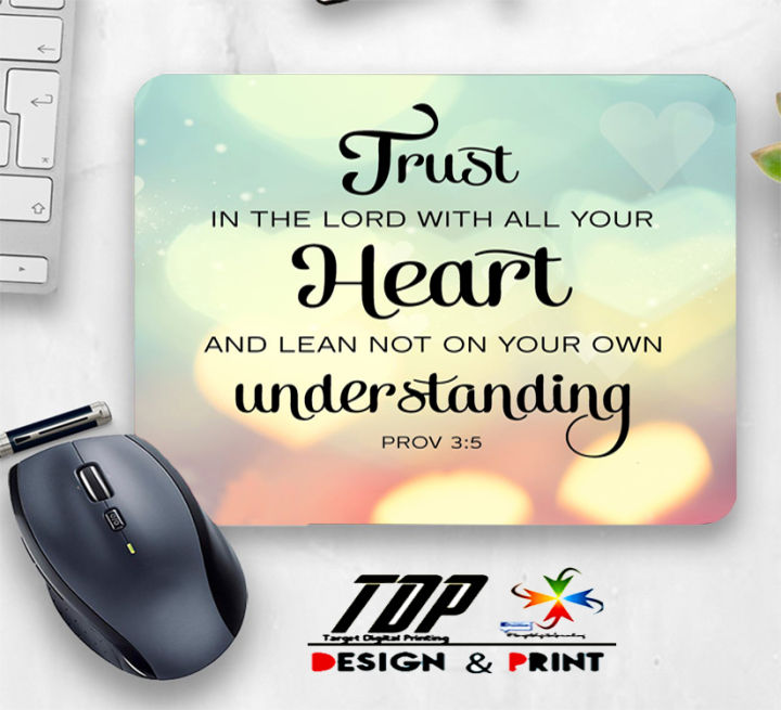 BIBLE VERSE MOUSE PAD I LOVE I FAITH I HOPE I 5mm THICK MOUSE PAD I ...