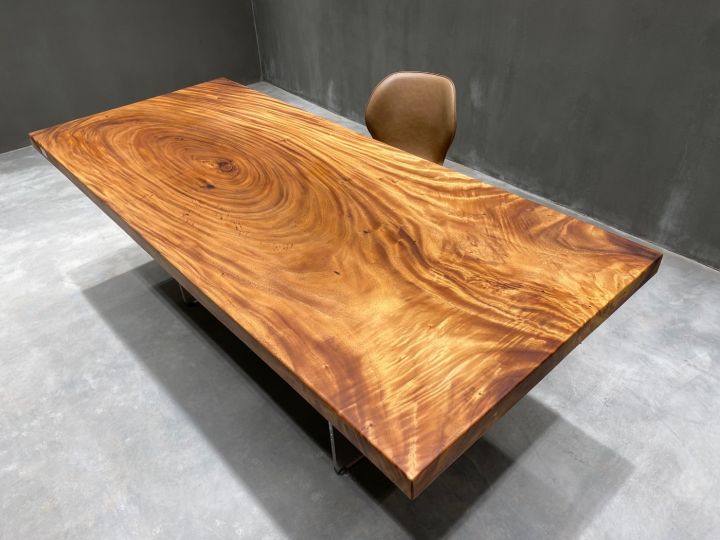 Elegant Walnut Wood Dining/Workstation Table with Standard Legs - New ...