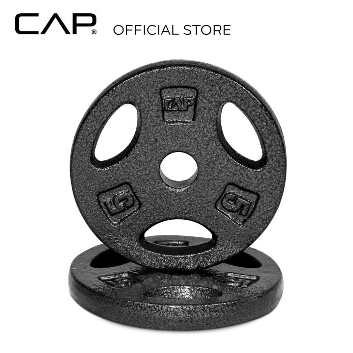 CAP Barbell 1 PIECE or 1 PAIR (5 lbs/2.3kg) Cast Iron Standard ...