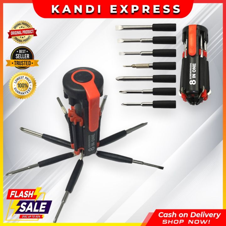 Original 8in1 Multifunction Precision Philip Screwdriver Set with LED ...