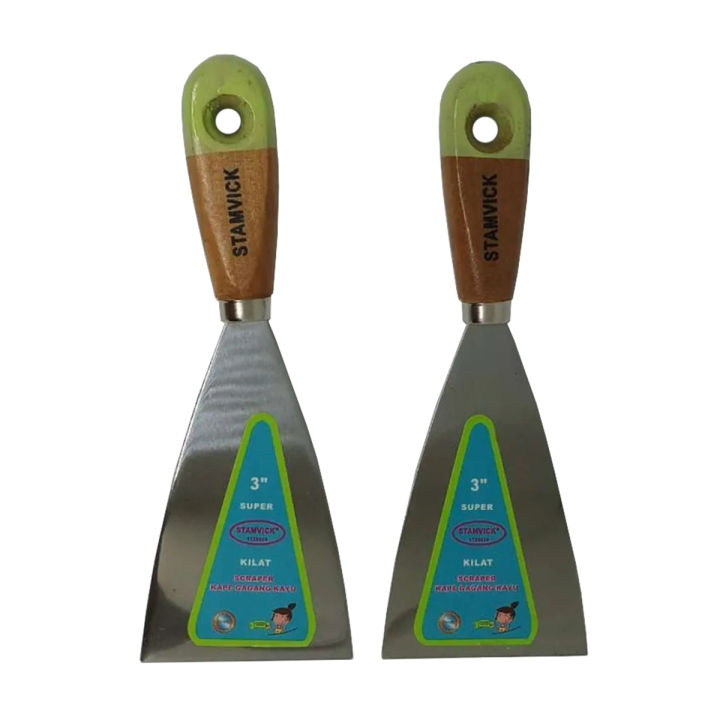 MB - Kape Gagang Kayu 3" Inci Stamvick / Scrap Kerok Cat Kapi Gg Kayu ...