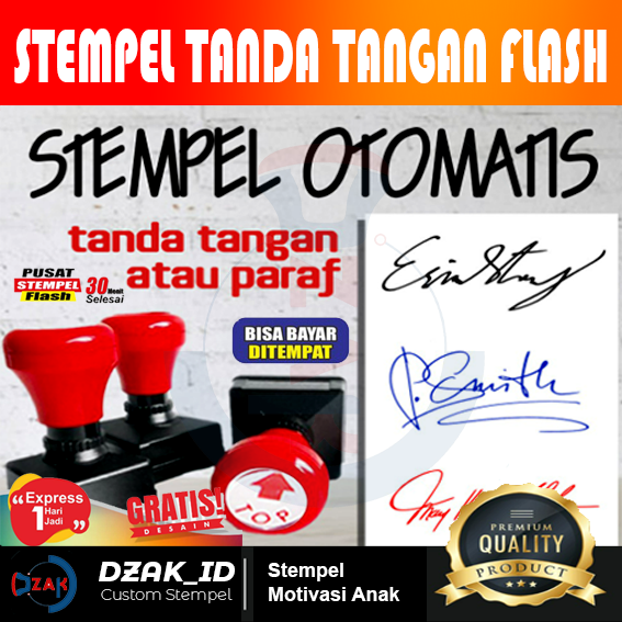 Stempel Tanda Tangan / Stempel Paraf Otomatis Custom Free Desain ...