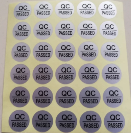 Sticker QC PASS 96 PCS Hologram PET Label Round 10mm QC Sticker Label ...